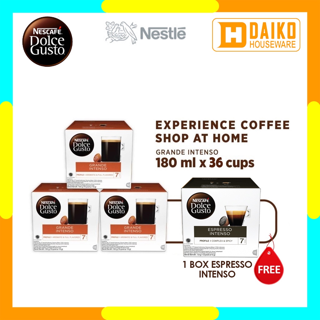 Jual Capsule NDG Nescafe Dolce Gusto PROMO BUY 3 GET 1 FREE 1 BOX ...