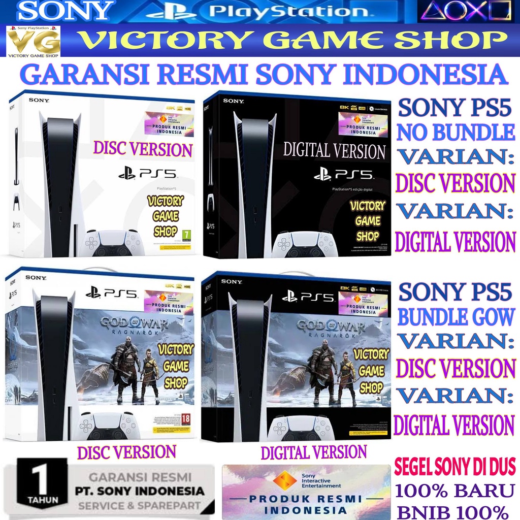 Jual SONY PS5 | SONY PLAYSTATION 5 | PS5 CONSOLE | GARANSI RESMI SONY ...