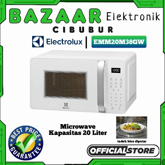 Jual MICROWAVE OVEN ELECTROLUX EMM20M38GW PUTIH WHITE 20LT DIGITAL ...