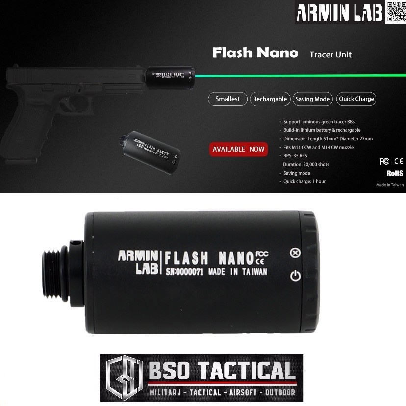 Jual Tracer Unit Armin Lab Flash Nano Smallest Tracer AEG GBB GBBR ...