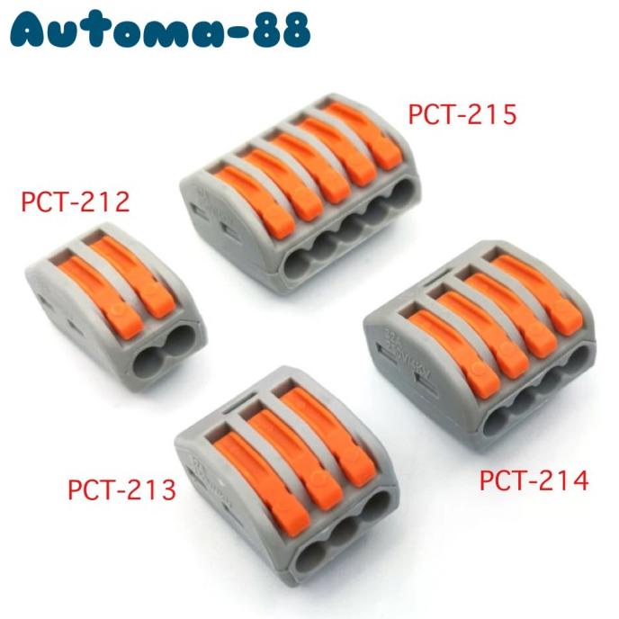 Jual Wago 3pin Quick Connector 222-413 Terminal Block PCT-213 Clamp 3 ...