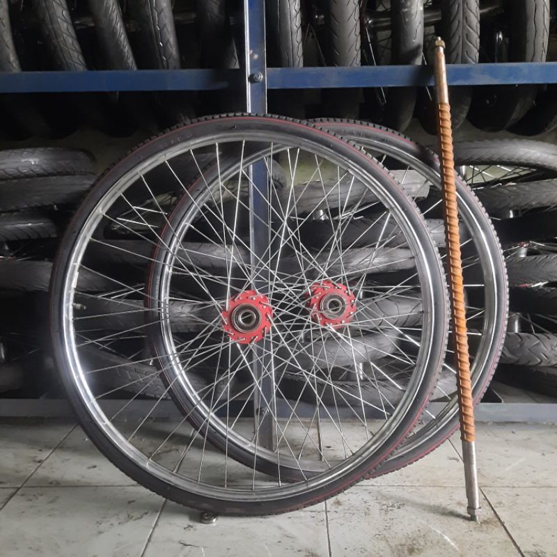 Jual Roda Gerobak ring 28 Becak ( satu pasang ) | Shopee Indonesia