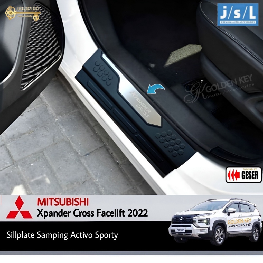 Jual JSL Sillplate Samping New Xpander Cross Facelift 2022 Side Scuff ...