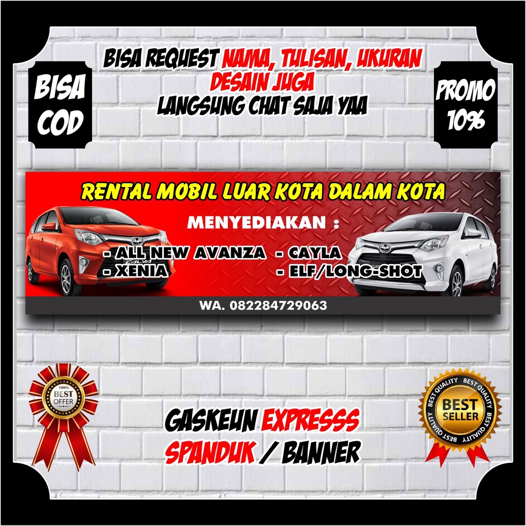 Jual spanduk banner rental mobil banner jasa rental mobil keren ...