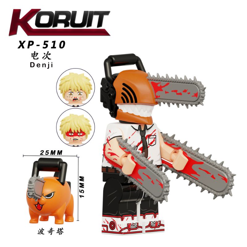 Jual mainan anime chainsaw man chainsawman denji pochita KT1067 power ...