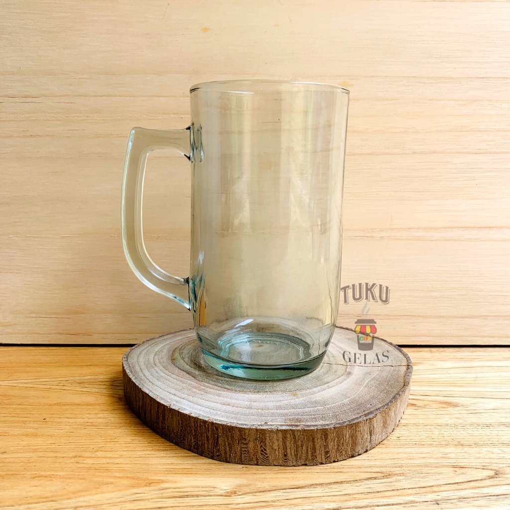 Jual Gelas Kaca Besar Beling 700ml Mug Unik Minum Teh Bening Jumbo Cafe ...