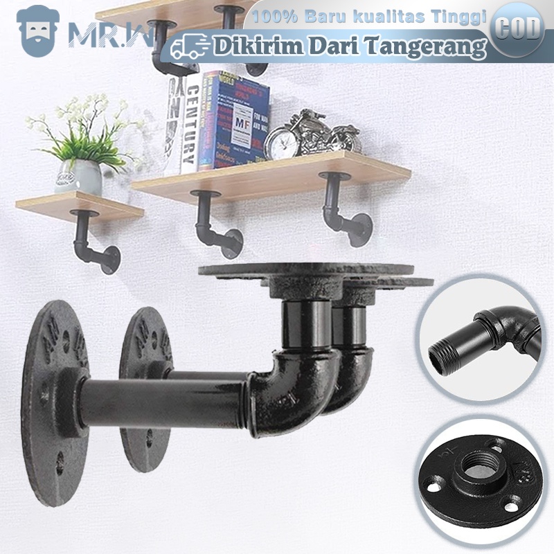 Jual Vintage Retro Shelf Bracket Iron Industrial Multifungsi Siku Rak ...