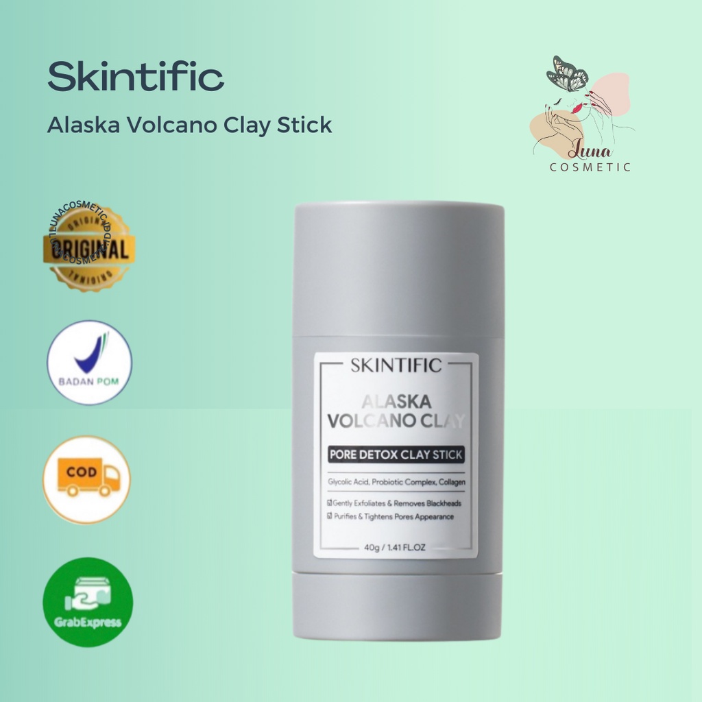 Jual SKINTIFIC Alaska Volcano Pore Detox Clay Stick 40g | Shopee Indonesia