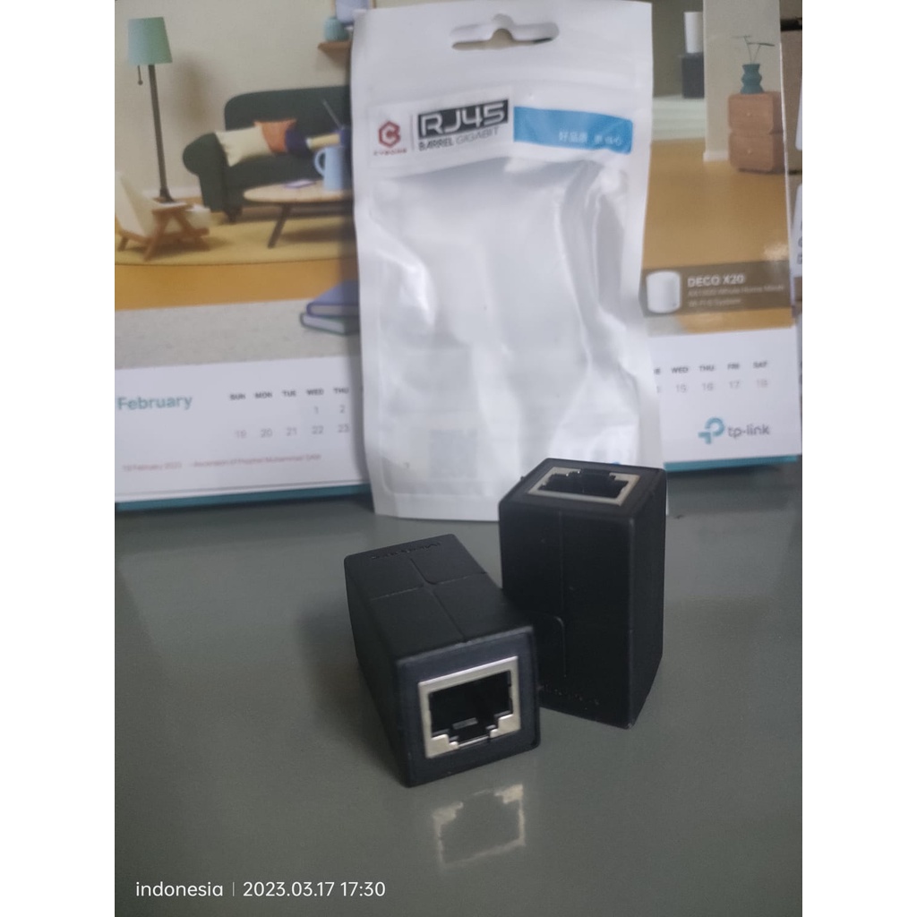 Jual Barel UTP RJ45 Konektor Sambungan Kabel Lan Cat5e,Cat6 Anti ...