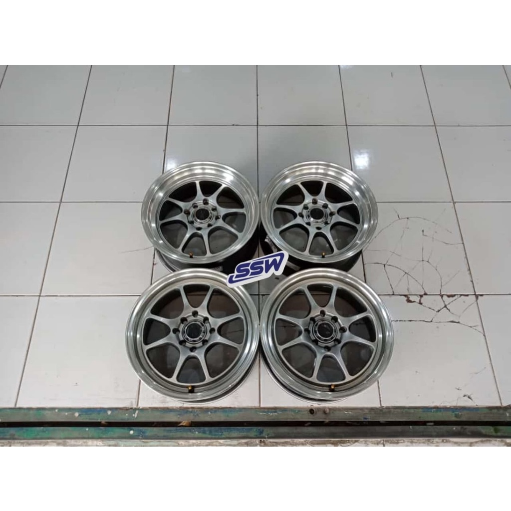 Jual Velg Racing R15 Lebar D-6,5 / B-7 Pcd 4x100/4x114,3 Pelek Mobil Avanza Brio Rs Mobilio ...