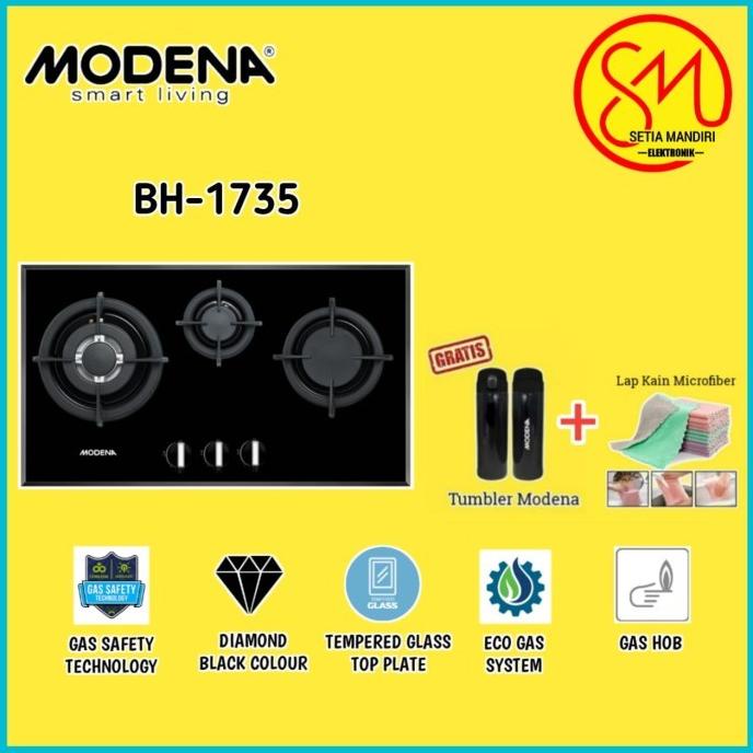 Jual Kompor Tanam Modena Crista Bh 1735 - 3 Tungku Bh1735 Storezeline ...