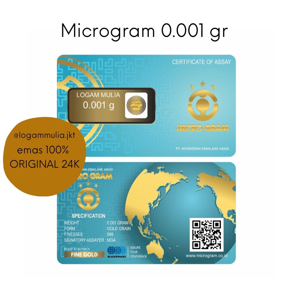 Jual Emas Murni 24 Karat Asli PT Microgram Gemilang Abadi Emas 0 001 ...