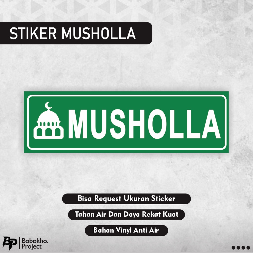 Jual Stiker Musholla / Sticker Mushala / stiker mushola / stiker sholat ...