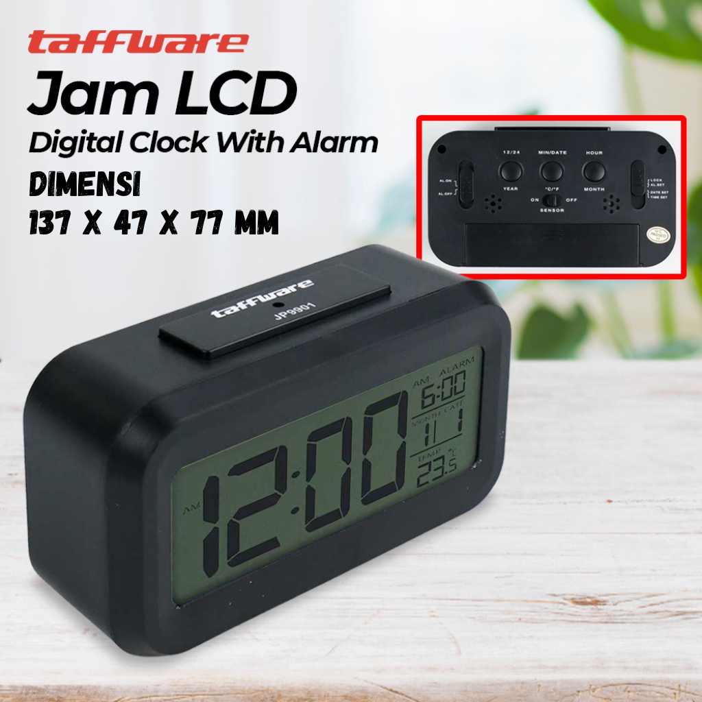 Jual Jam Weker Meja LED Motif Kayu dengan Sensor Tepukan Tangan Beker ...