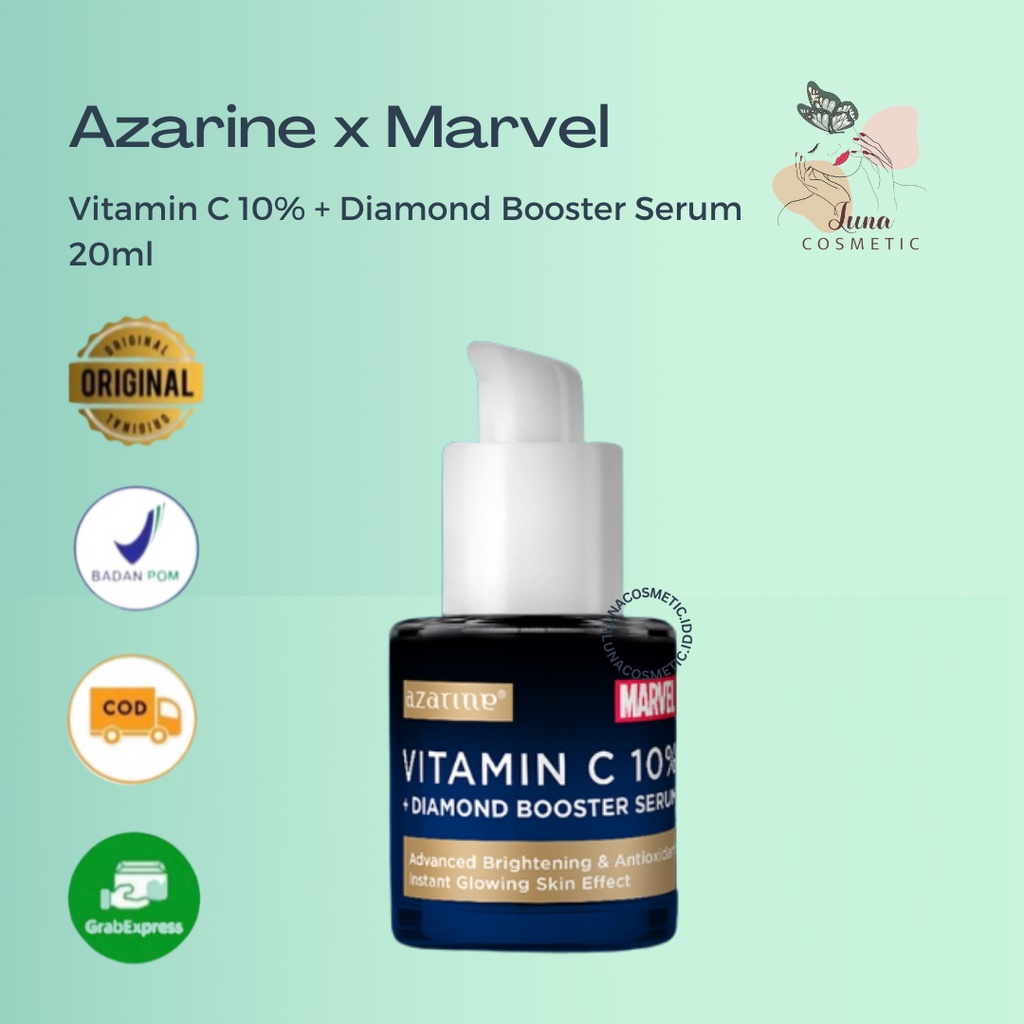 Jual [Azarine x Marvel] Vitamin C 10% + Diamond Booster Serum 20ml ...