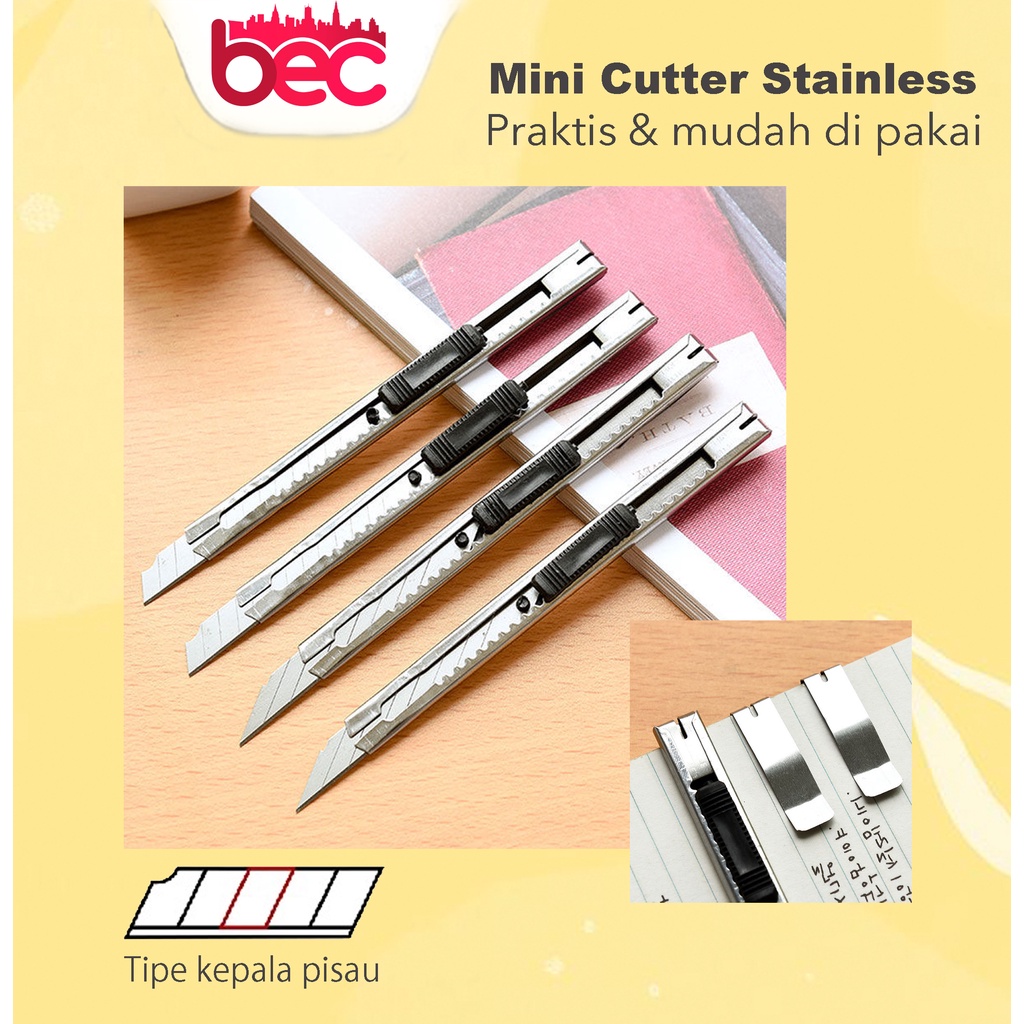 Jual Pisau Cutter Besi Mini 12.5 cm Stainless | Shopee Indonesia