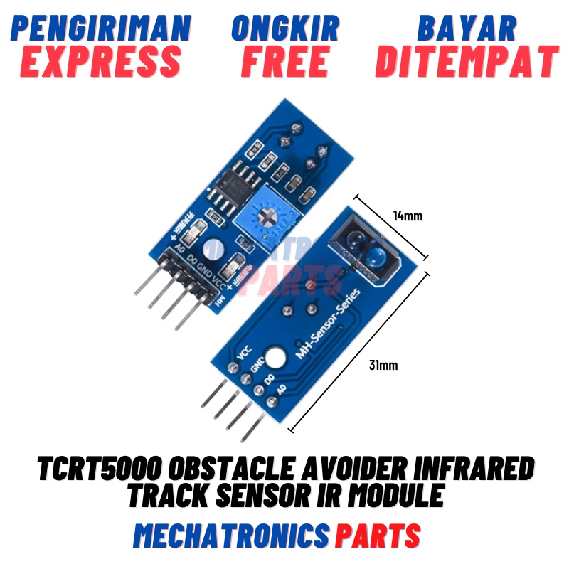 Jual TCRT5000 TCRT5000 OBSTACLE AVOIDER INFRARED TRACK SENSOR IR MODULE ...