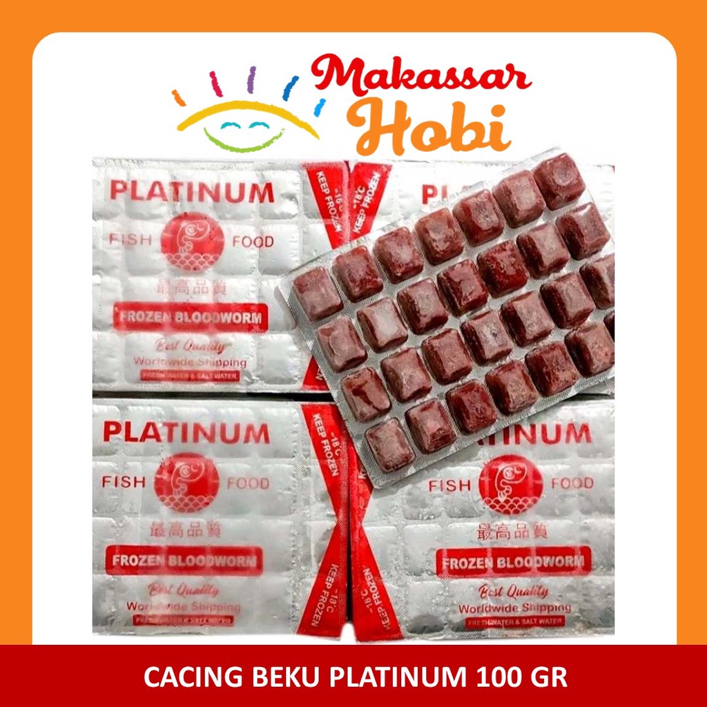 Jual Cacing Beku Kapsul 100gr Frozen Bloodworm Cabek Es Makanan Ikan ...