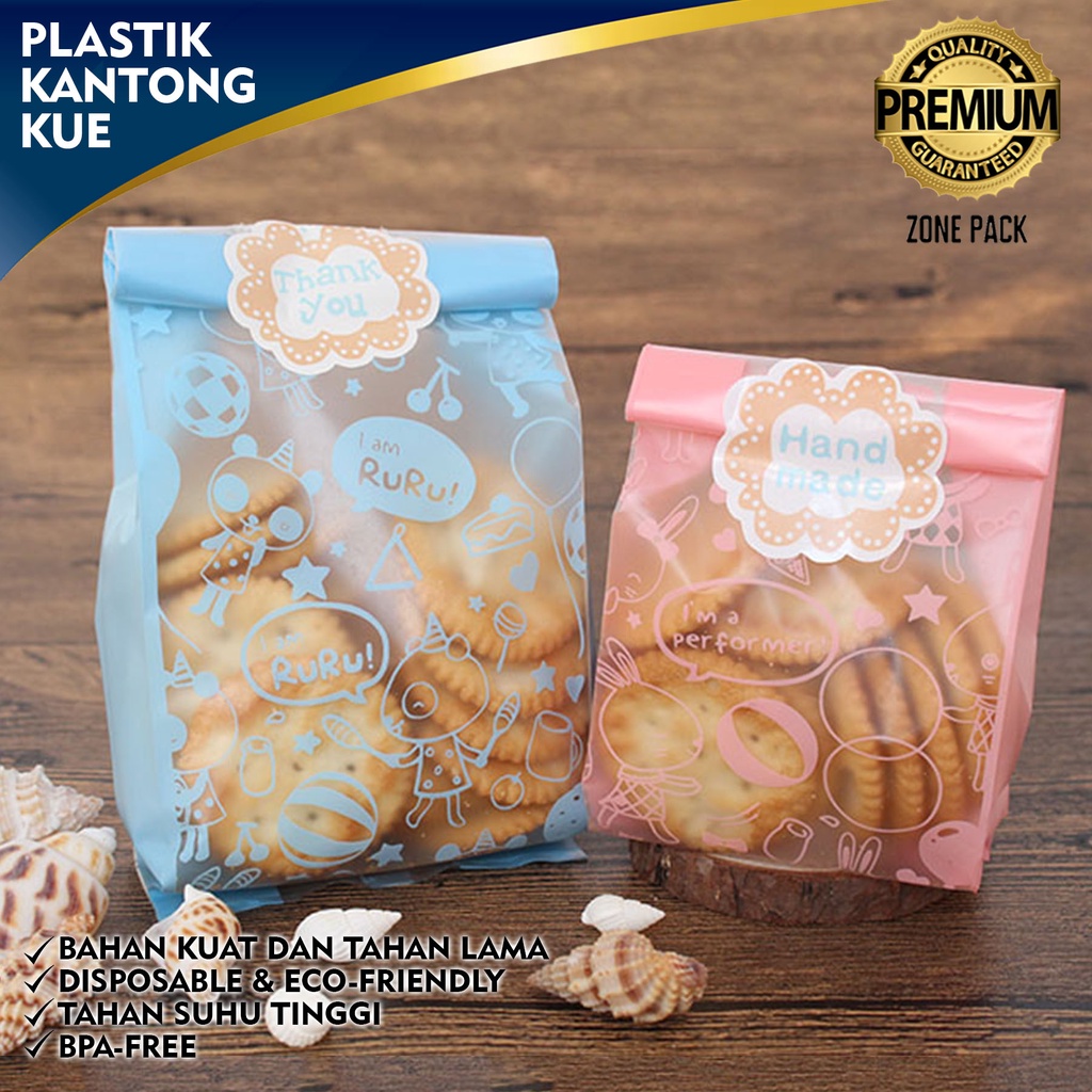 Jual [12 PCS] Plastik Kantong Kue| Plastik Packing Cookies | Plastik ...