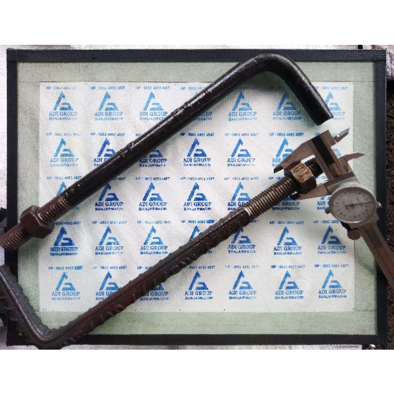 Jual Baut Angkur L 3/4x50cm (19mm x 50cm) + Mur Bahan Besi Betoneser ...