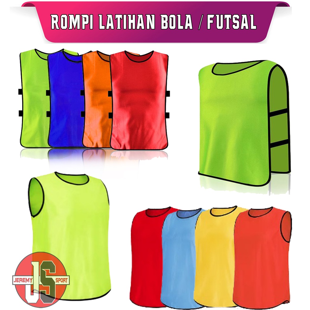 Jual Rompi Bola - Futsal Polos - Rompi Latihan Karet | Shopee Indonesia