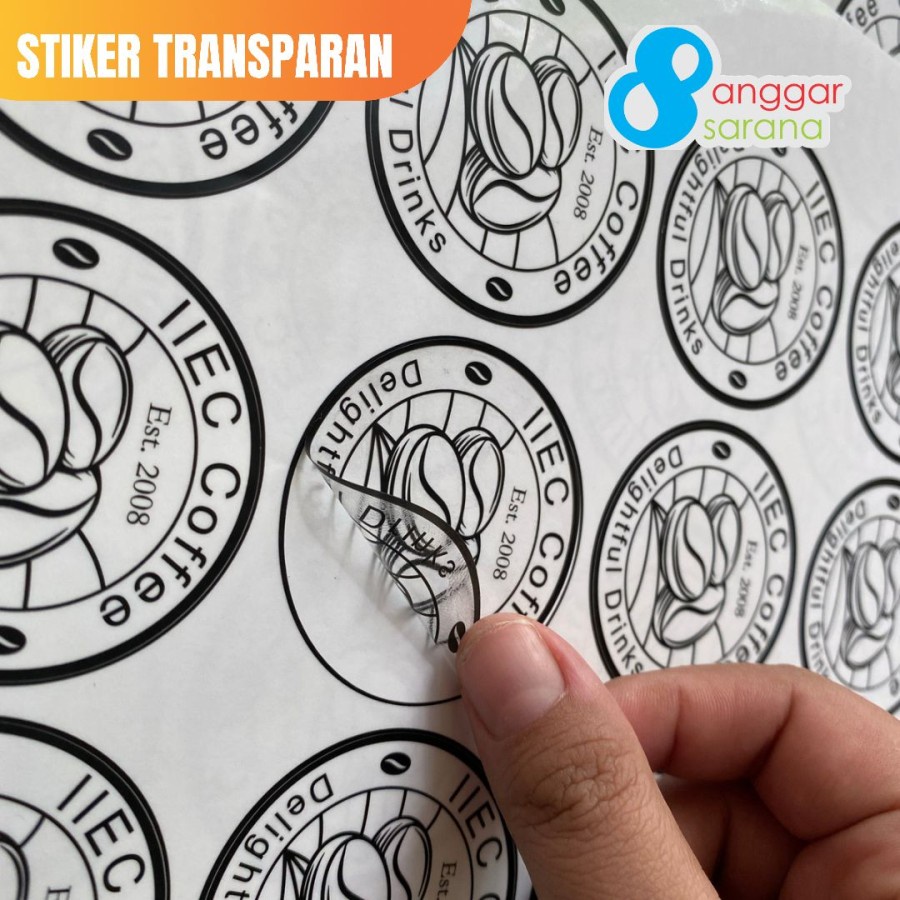 Jual Stiker Label Transparant Custom Label Cup Kemasan Minuman | Shopee ...