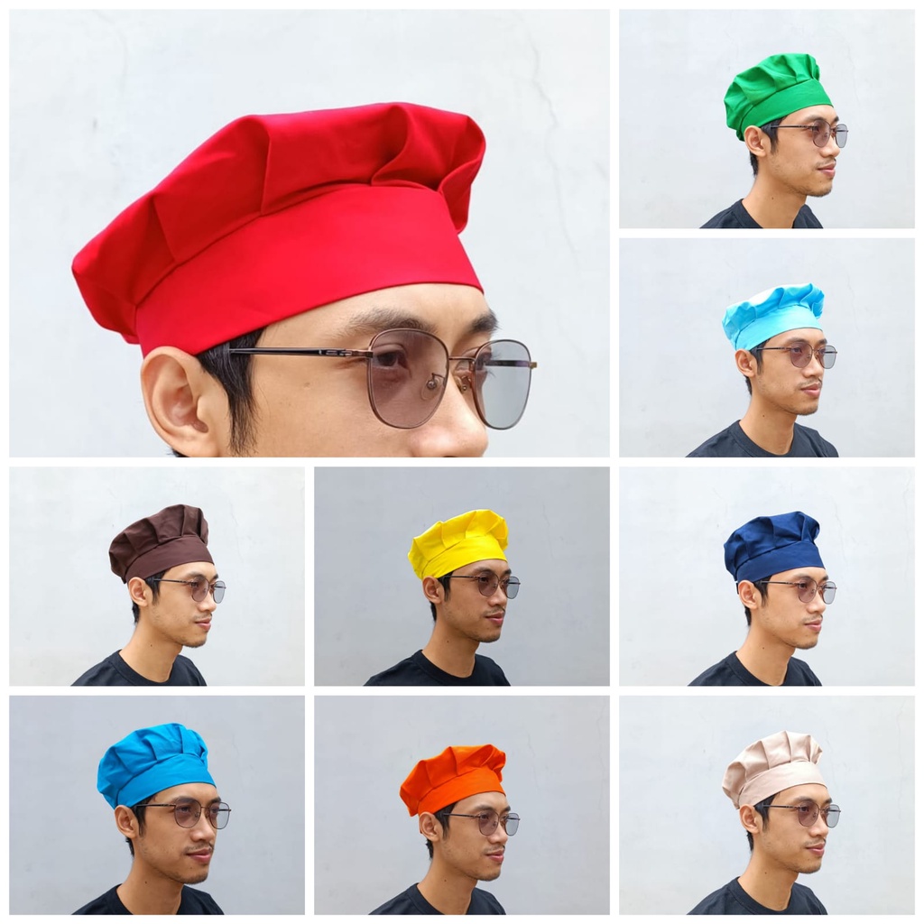 Jual Topi Koki Topi Chef Model Jamur untuk Barista Barberman Waiters ...
