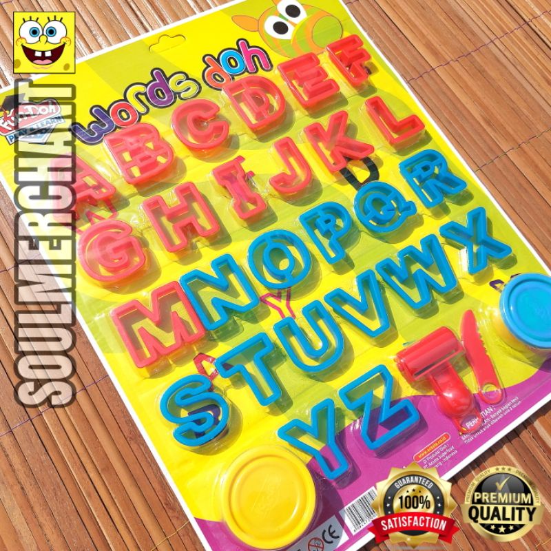 Jual MAINAN EDUKASI ANAK FUNDOH FUN DOH WORDS DOH - HURUF WORD ALPHABET ...