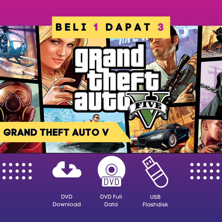 Jual Grand Theft Auto V / GTA 5 / GTA V [5T3AM BACKUP] | GAME PC ...