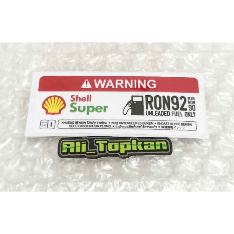 Jual Stiker Printing Tangki Warning RON pertamina Shell | Shopee Indonesia