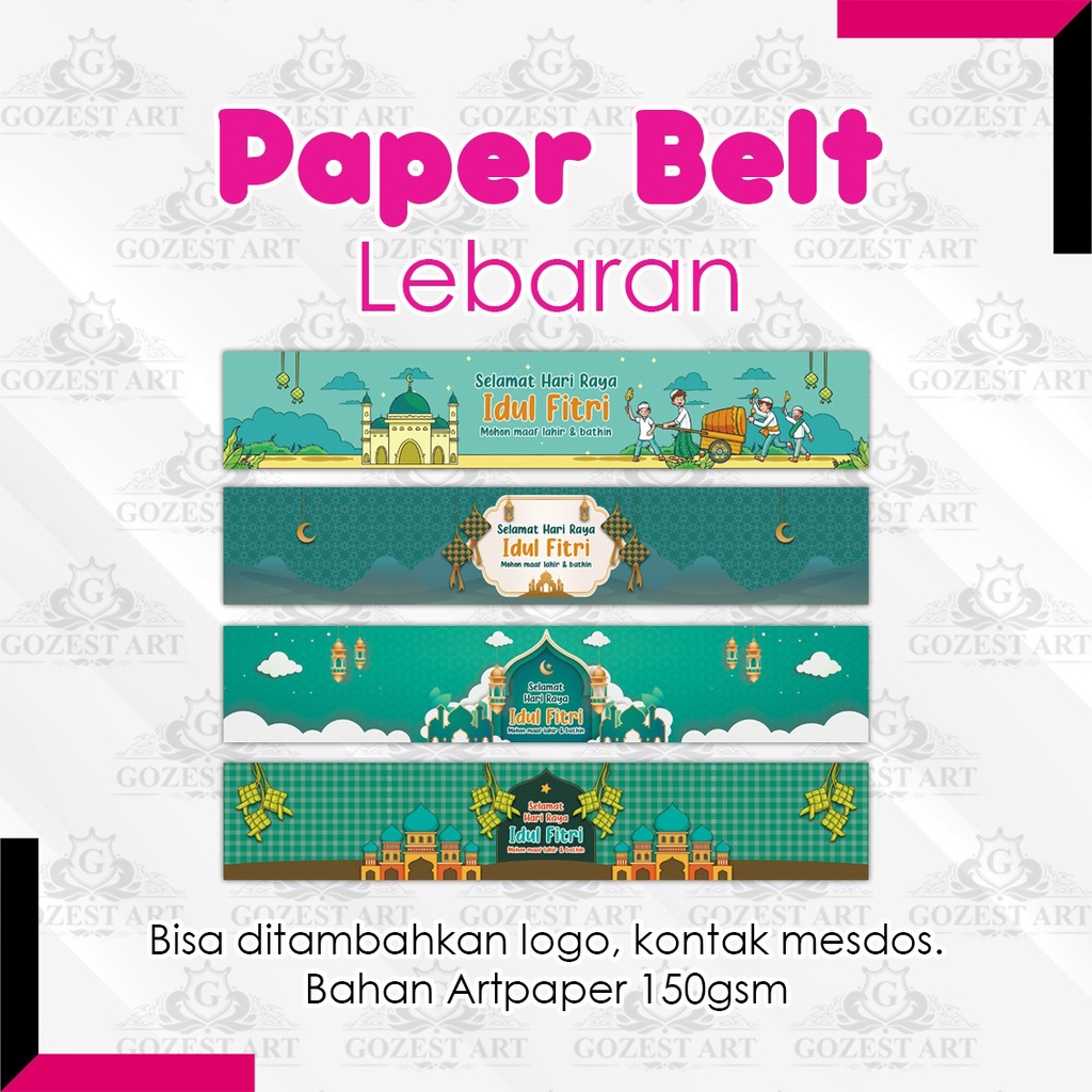 Jual Paper Belt Lebaran Roller Paper Idul Fitri Custom Ramadhan Unik ...