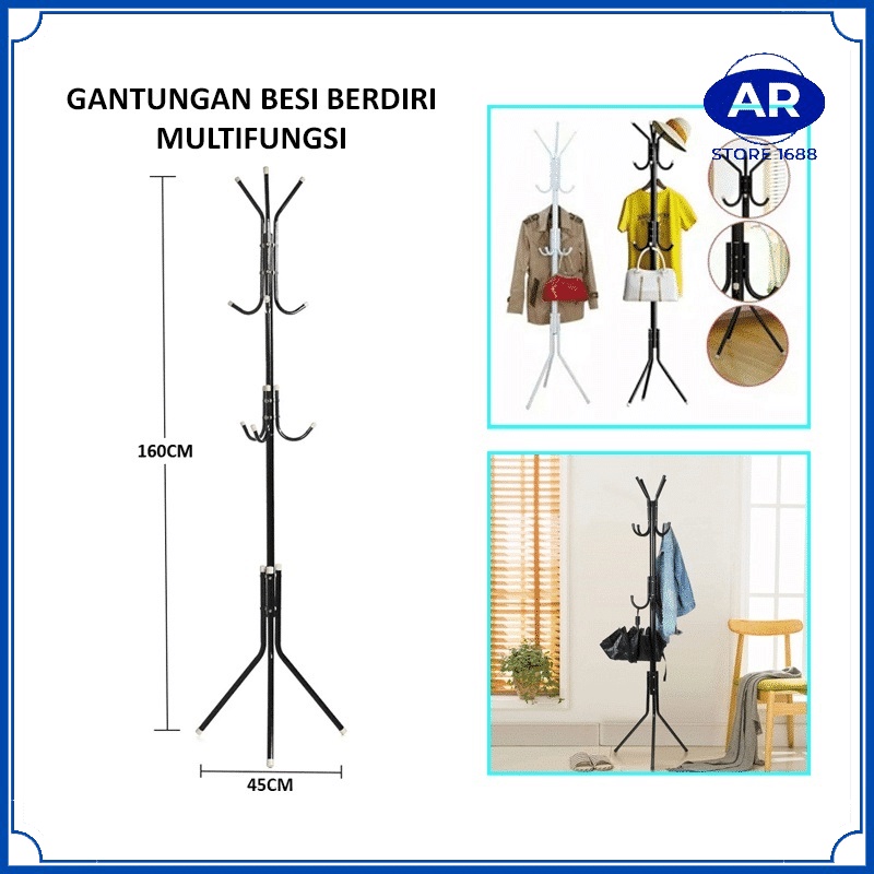 Jual AR GANTUNGAN TIANG BESI BERDIRI SERBAGUNA / HANGER STANDING BAJU ...