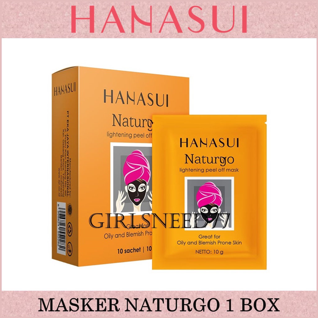 Jual HANASUI Naturgo Peel Off Mask kemasan 1 BOX isi 10 sachet Masker ...