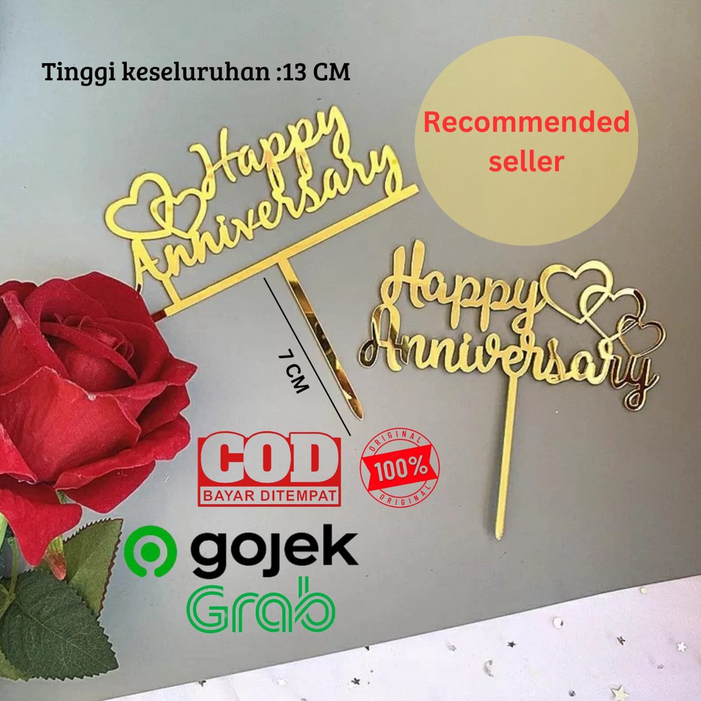 Jual Topper cake Happy Anniversary topper ulang tahun ulang tahun ...