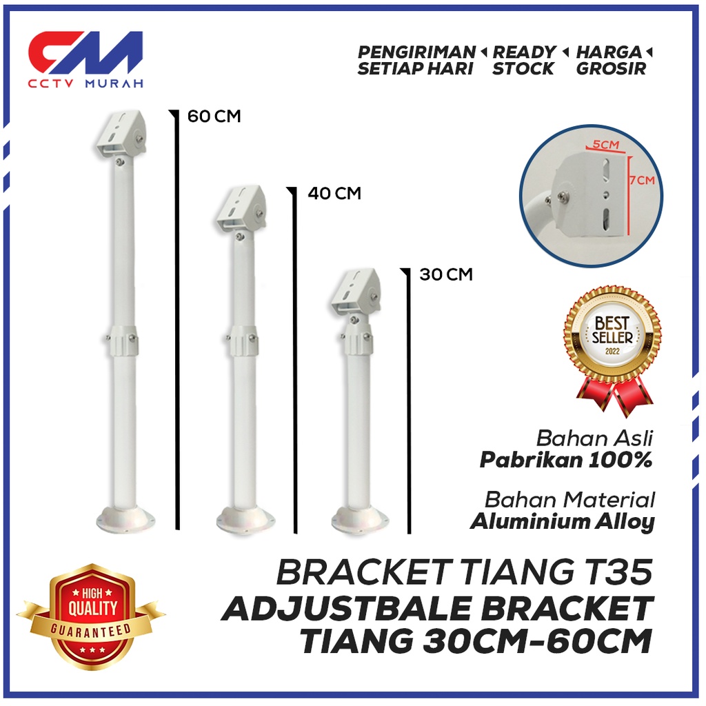 Jual Adjustable Bracket Tiang T CCTV Outdoor, Ukuran 30 cm - 60 cm ...