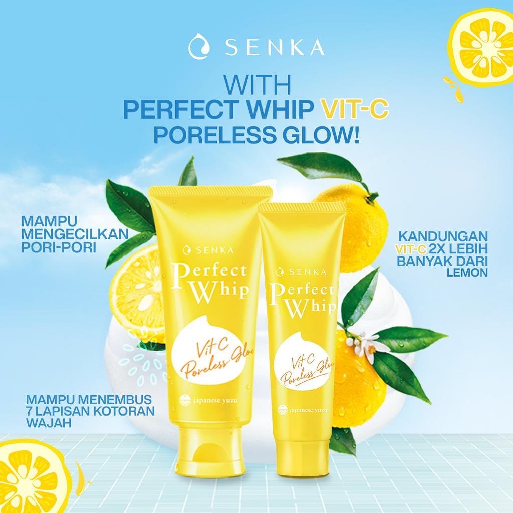Jual SENKA Perfect Whip Vit C Poreless Glow | Shopee Indonesia