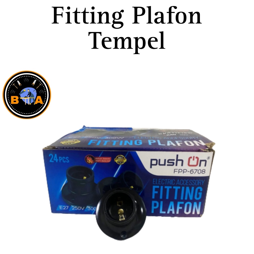 Jual Fitting Lampu Plafon Bulat // Fitting Lampu Tempel // Fitting ...