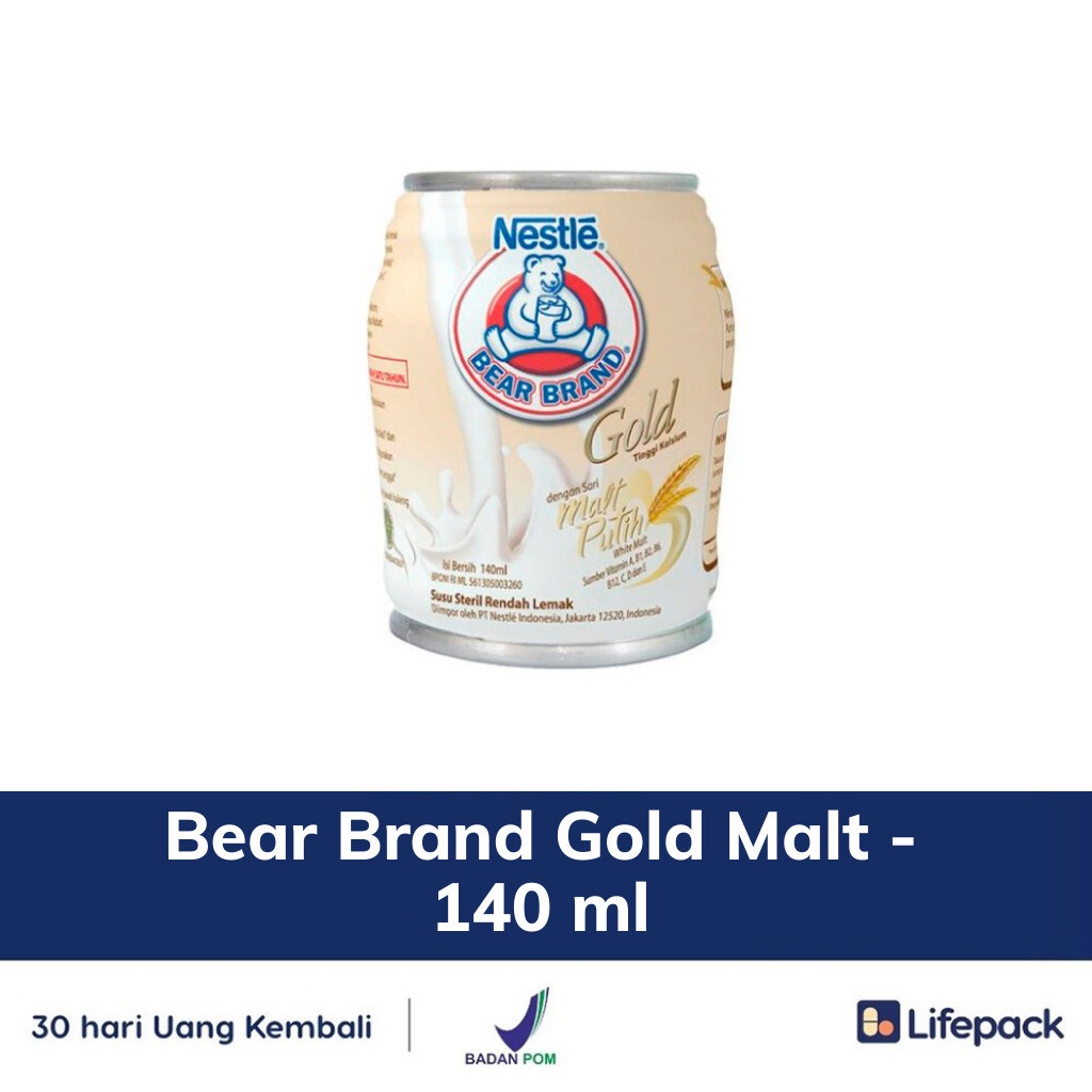 Jual Bear Brand Gold Malt - 140 ml - LIFEPACK | Shopee Indonesia