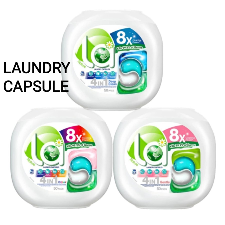 Jual LA Nature Premium Laundry Capsule 4in1 Detergent Kapsul Sabun cuci ...