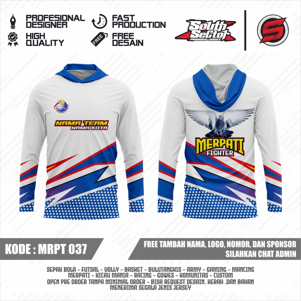 Jual Jersey Merpati Balap - Custom Desain - Putih Birucyan | Shopee ...