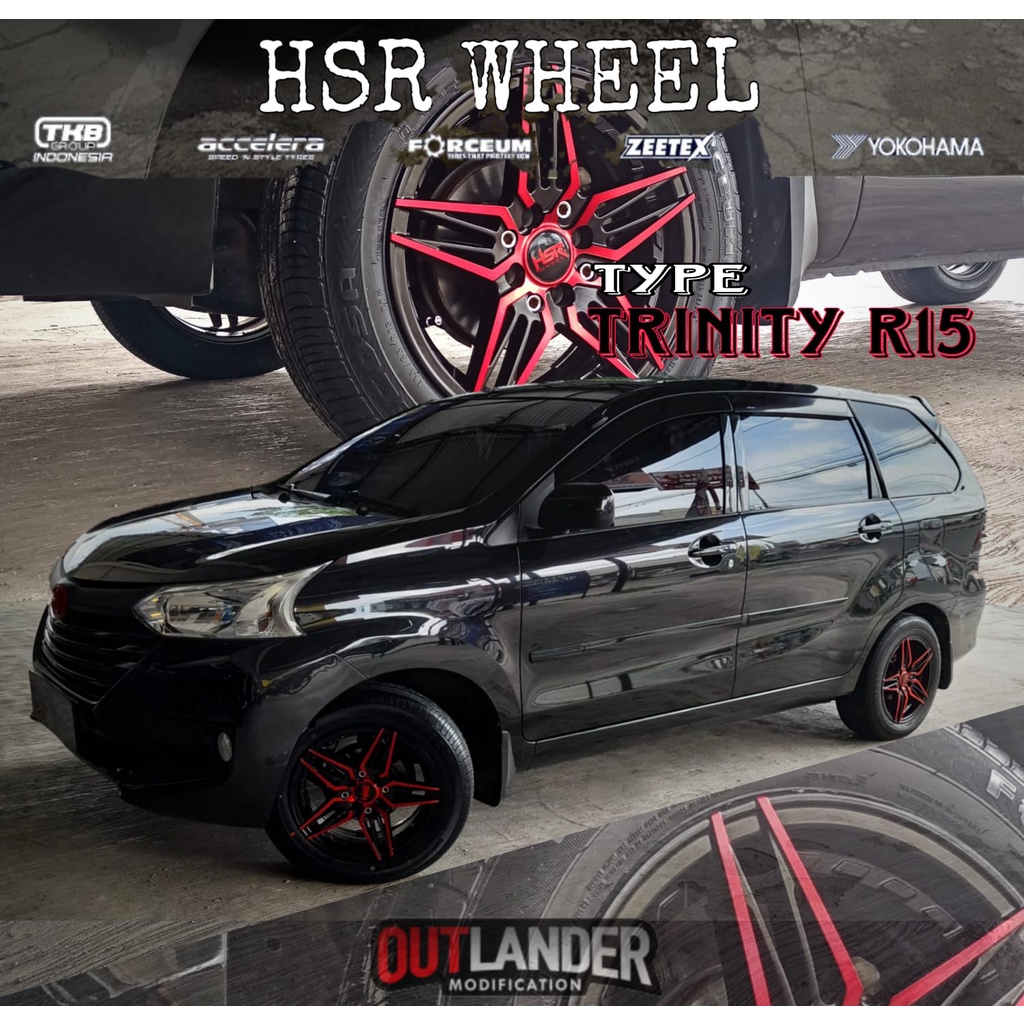 Jual Paket Velg + Ban Mobil Avanza Ring 15 HSR TRINITY R15 Lebar 6,5 ET ...