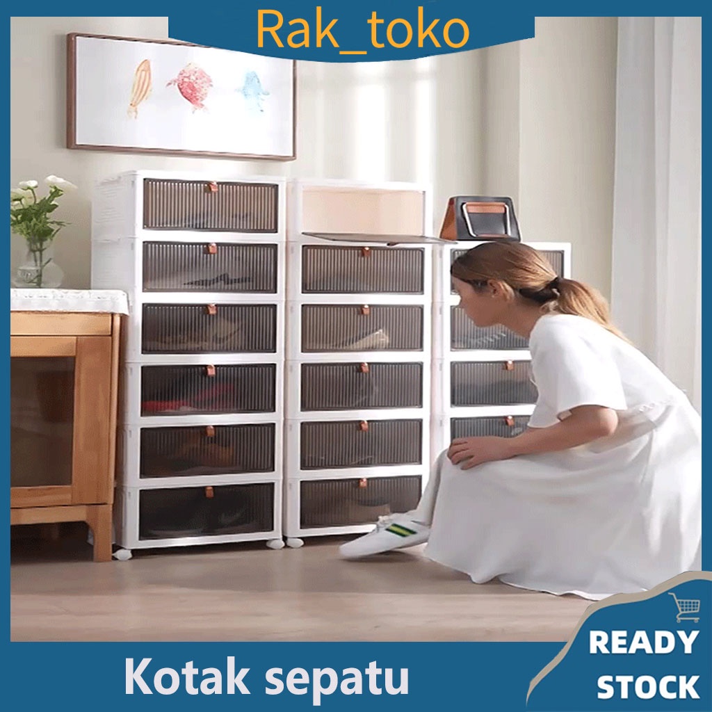 Jual Kotak Sepatu Lipat Rak Sepatu Lipat Lemari Sepatu Lipat Kotak ...