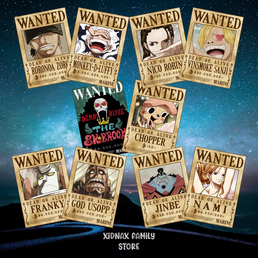 Jual Poster Bounty Wanted Buronan One Piece SHP A4 | Shopee Indonesia