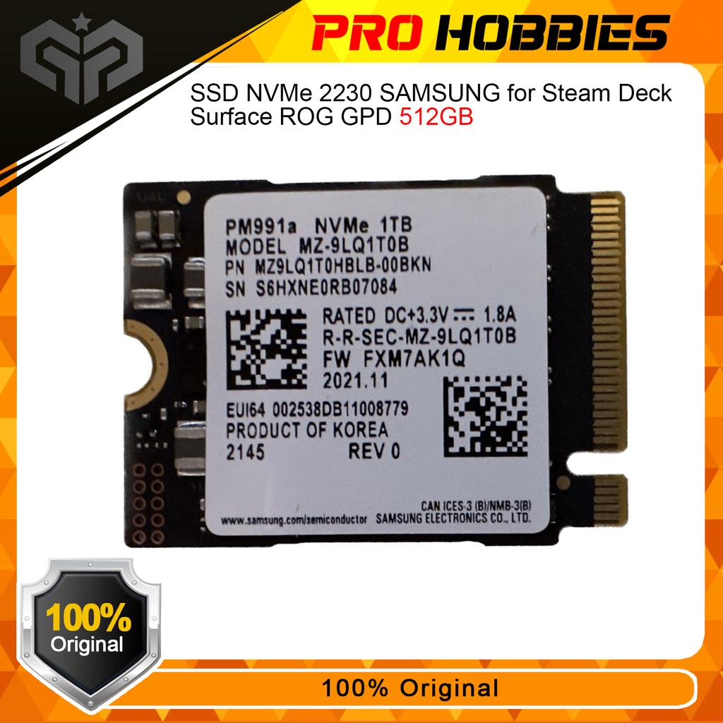 Jual SSD NVMe 2230 SAMSUNG 512GB 1TB for Steam Deck Surface ROG GPD ORi | Shopee Indonesia