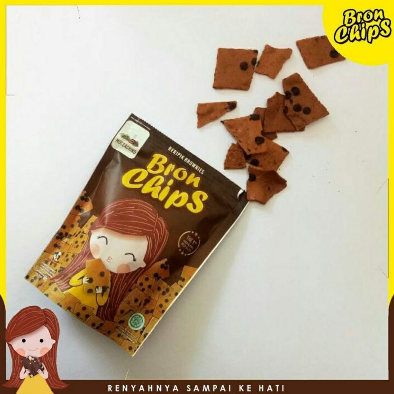 Jual Bron Chips Keripik Brownies 60 gram Bronchips Coklat Free Bubble ...