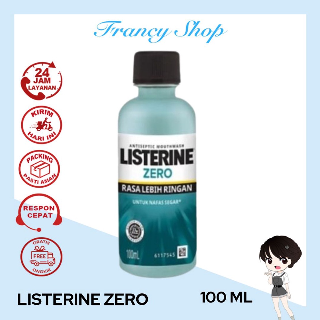 Jual Listerine Zero Obat Kumur Antiseptik 100 ml | Shopee Indonesia