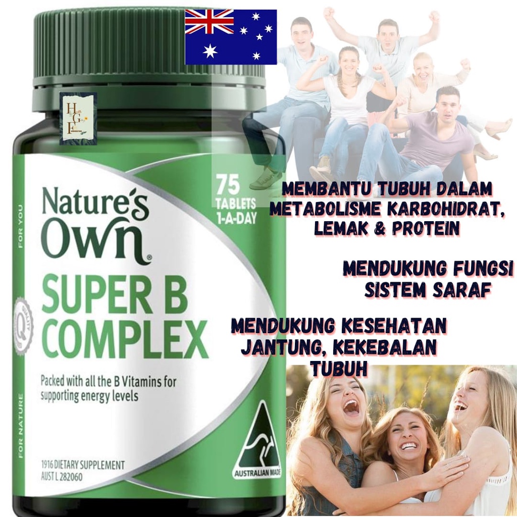 Jual nature's own super vitamin b complex with biotin, B3, B6, & B12 ...