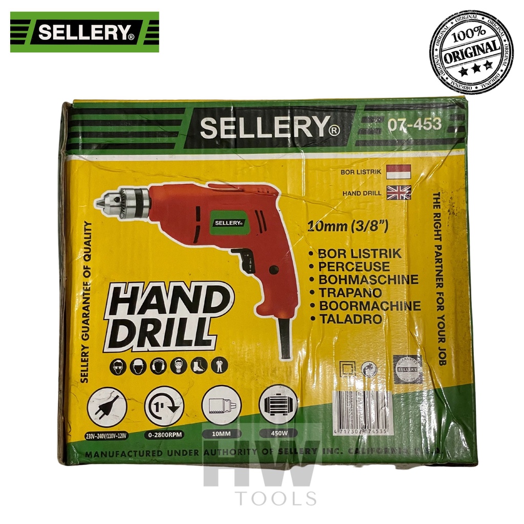Jual Mesin Bor listrik 10mm Hand Drill 10 mm Sellery 07-453 | Shopee ...