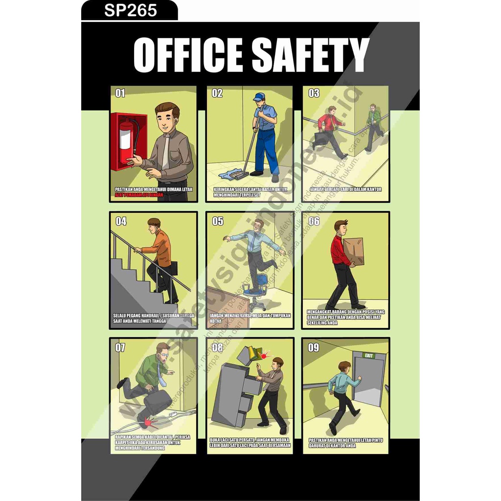 Jual SP265 Poster K3 Safety A2 - Office Safety | Shopee Indonesia