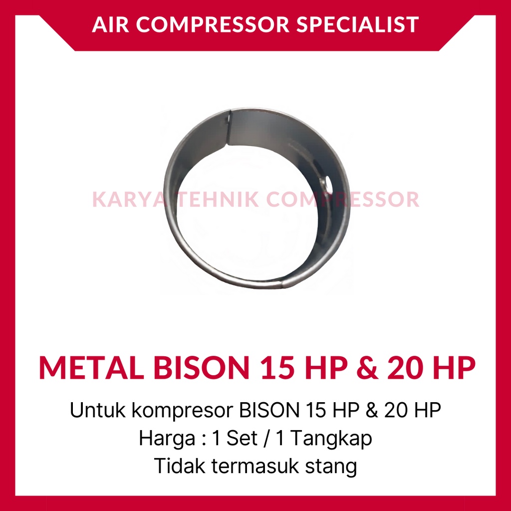 Jual Metal Stang Piston Seher Kompresor Udara BISON 15 HP & 20 HP Crank ...